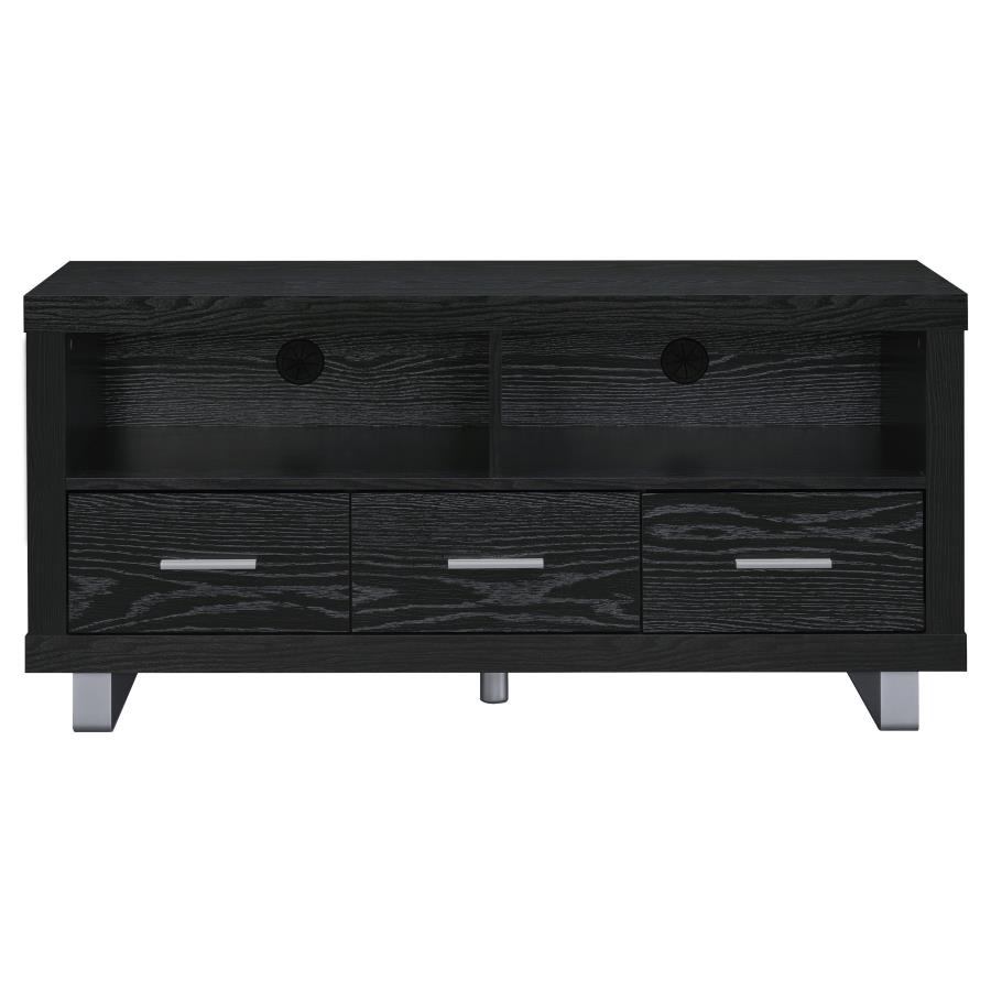 Alton 48″ 3-drawer TV Console Black Oak – Lindor Furniture